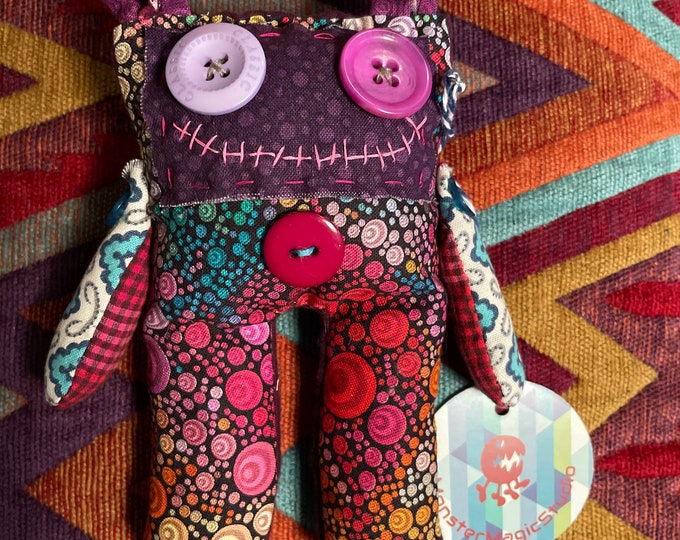 CUDDLE MONSTERS, Hand Stitched Mini Monster Rag Doll 314 - Etsy
