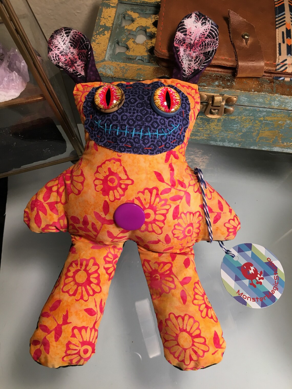 CUDDLE MONSTERS Hand Stitched Monster Ragdoll Glass Eyes 6 - Etsy 日本