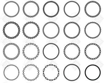 Circle dot frame svg | Etsy