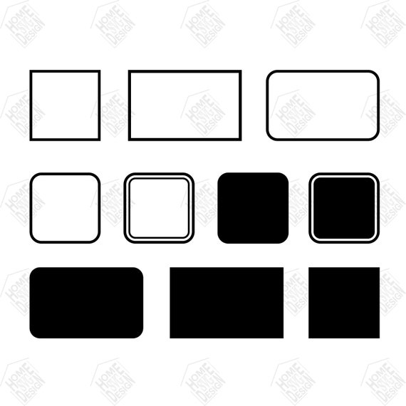 Rectangle svg Rectangle vector Rectangle Silhouette | Etsy