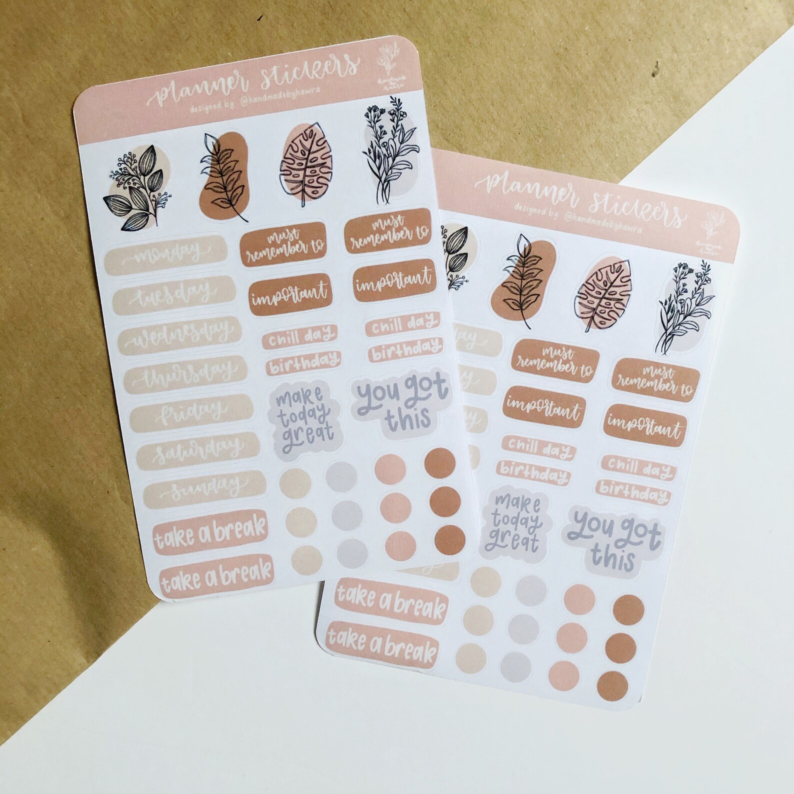 Planner Pink Themed Sticker Sheet Journal Stickers Planner - Etsy