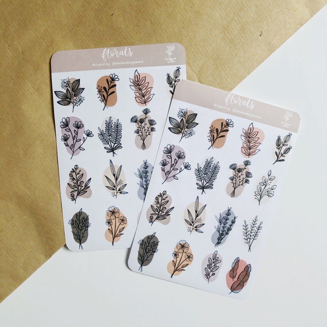 Pink Themed Floral Sticker Sheet, Journal Stickers, Planner Stickers ...