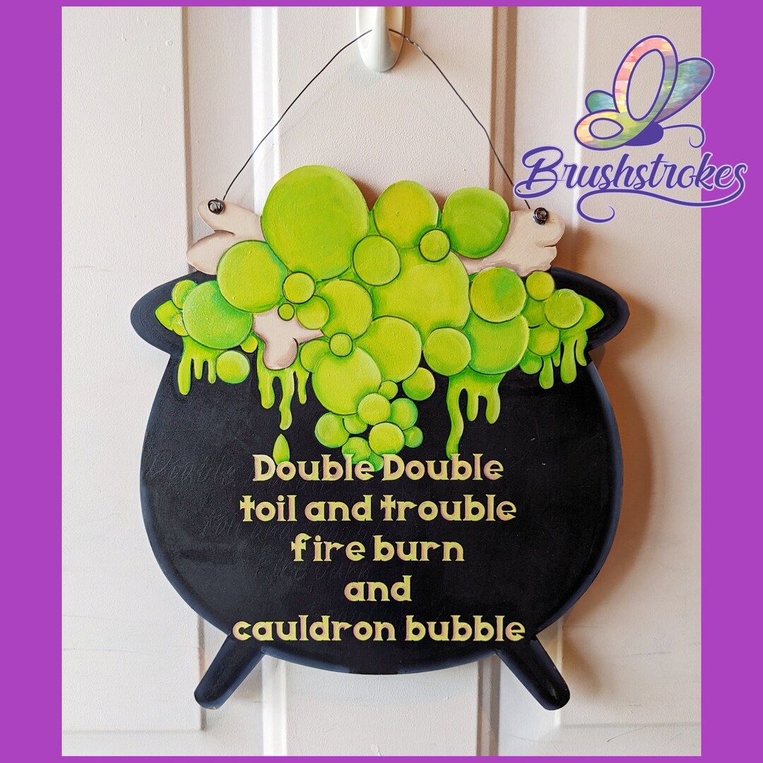 Halloween Cauldron Sign - Etsy