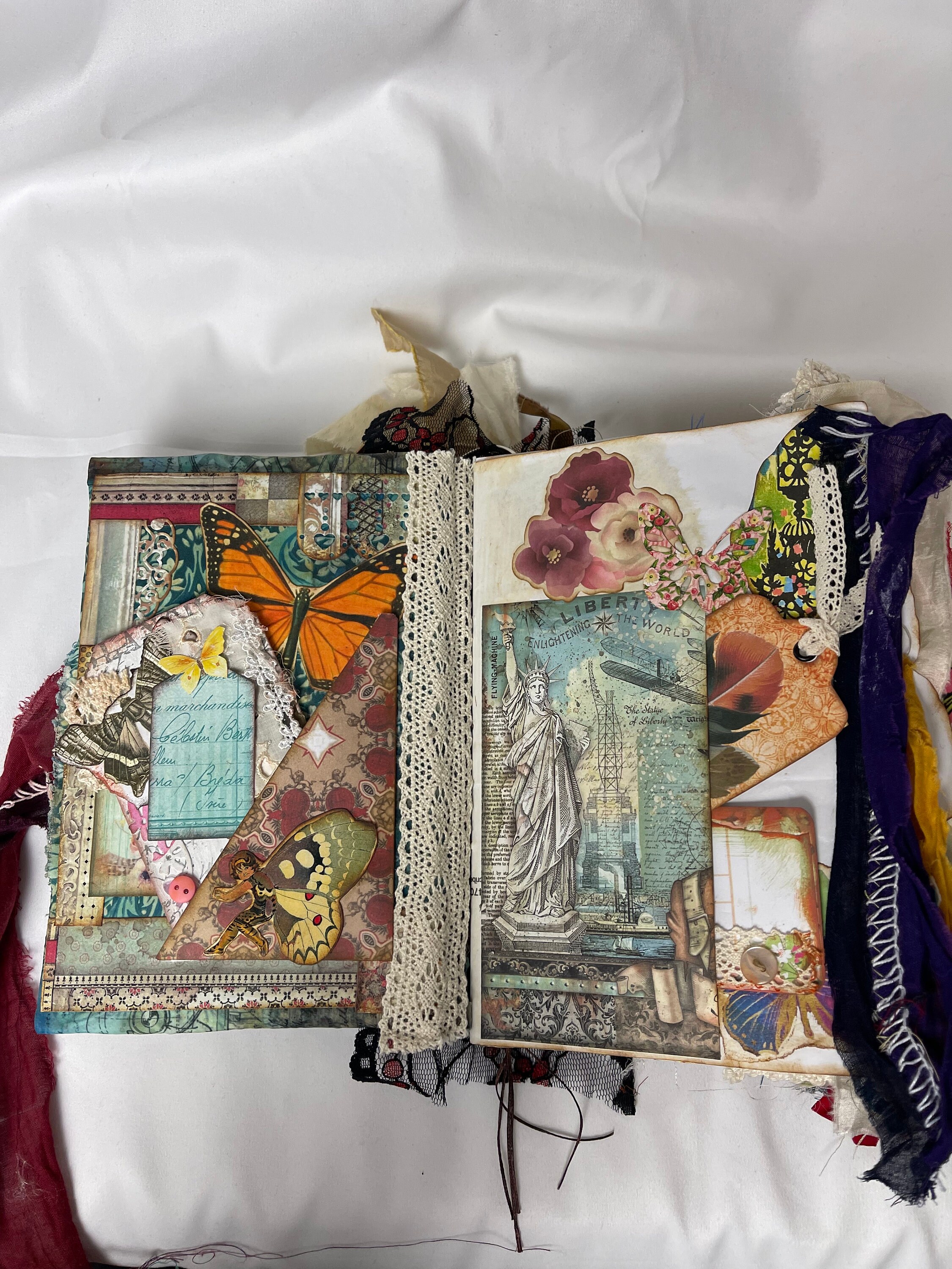 Junk Journal Handmade, Boho Art Book, Mixed Media Art Book, Bohemian ...