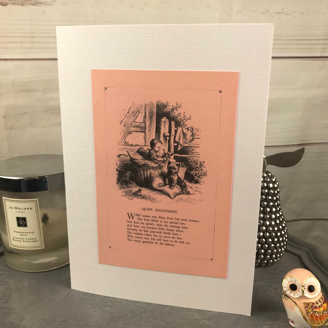 A5 Vintage Style Poem and Printed Image Greetings Card New - Etsy