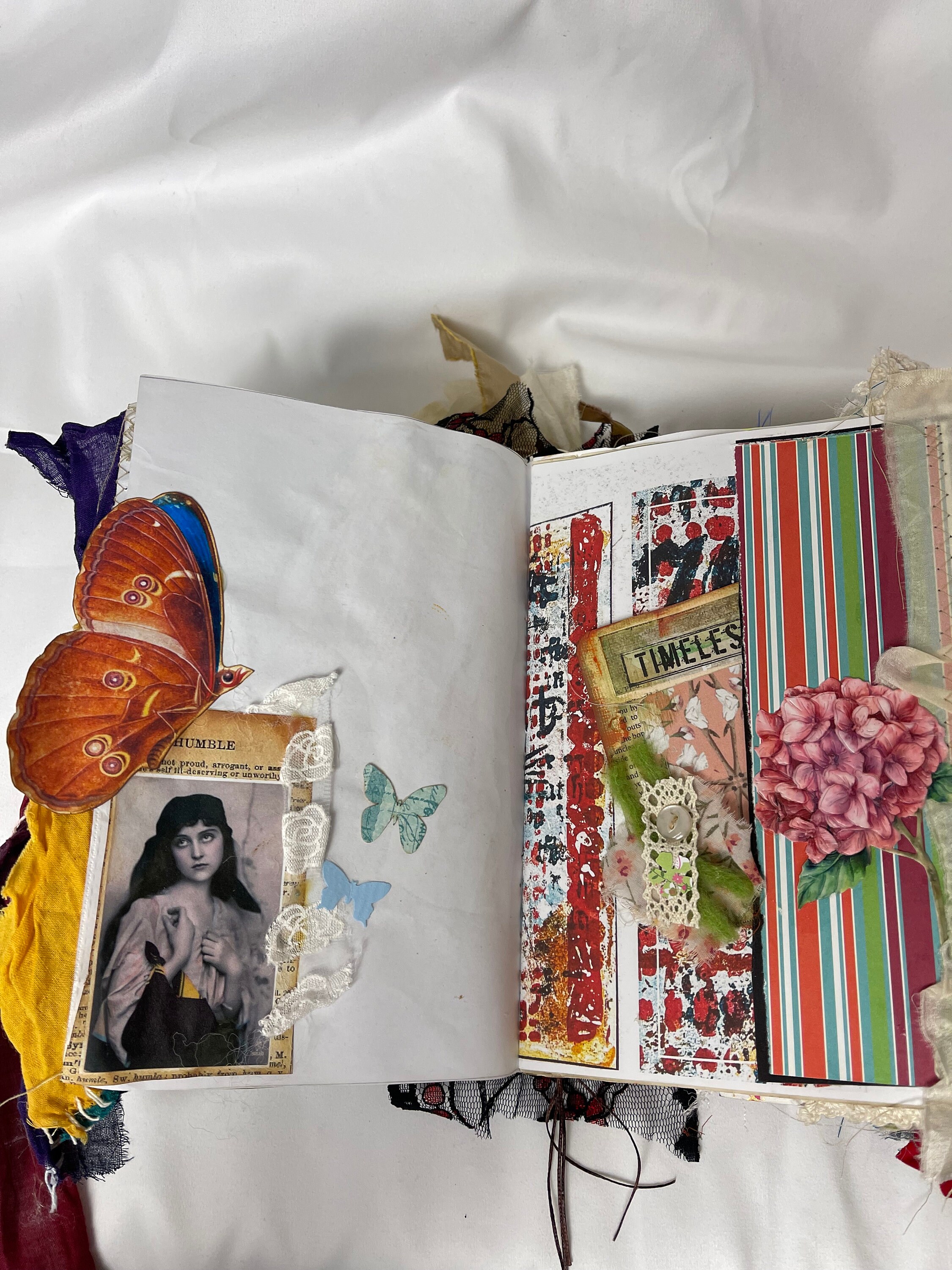 Junk Journal Handmade, Boho Art Book, Mixed Media Art Book, Bohemian ...