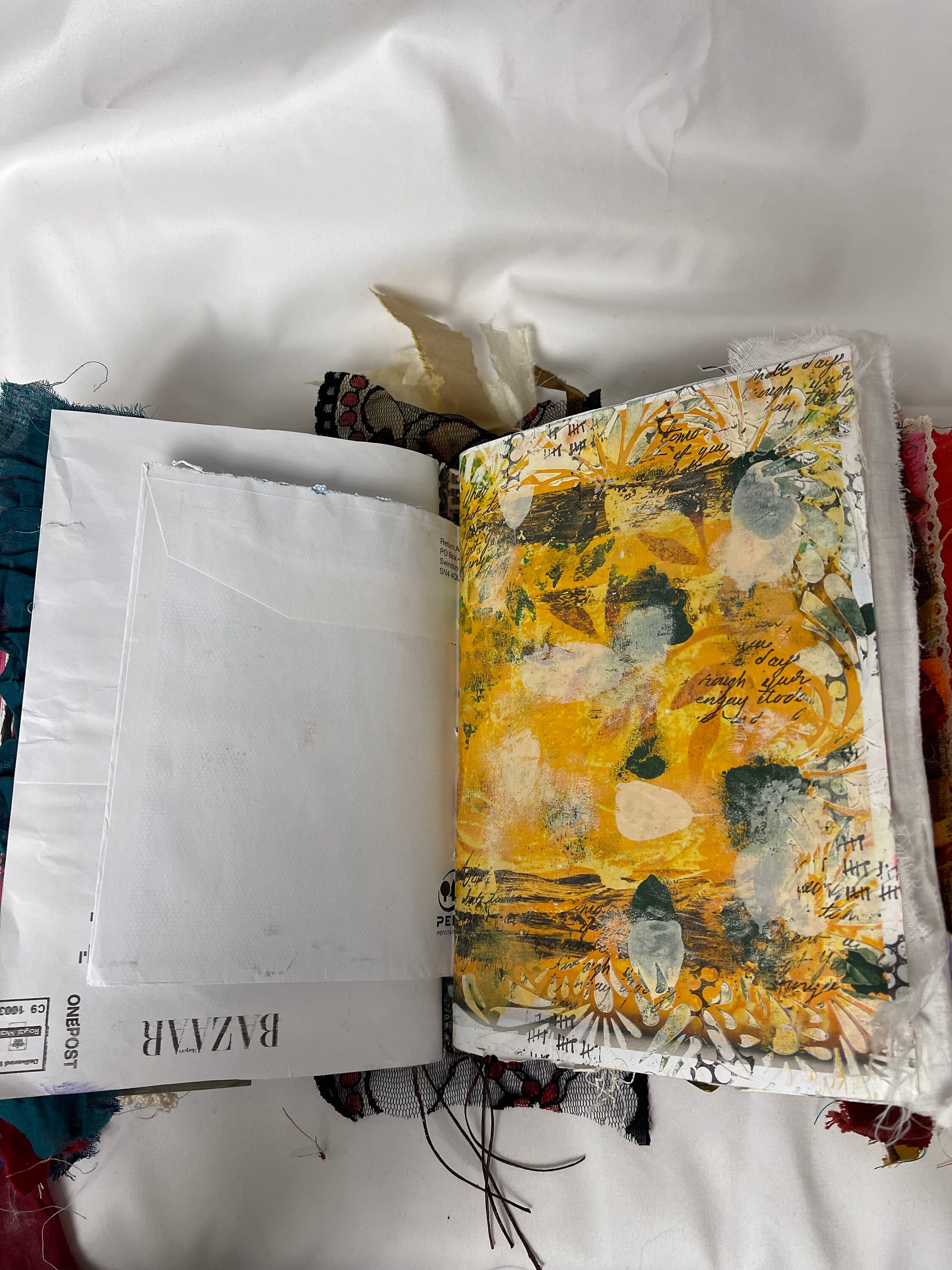 Junk Journal Handmade, Boho Art Book, Mixed Media Art Book, Bohemian ...