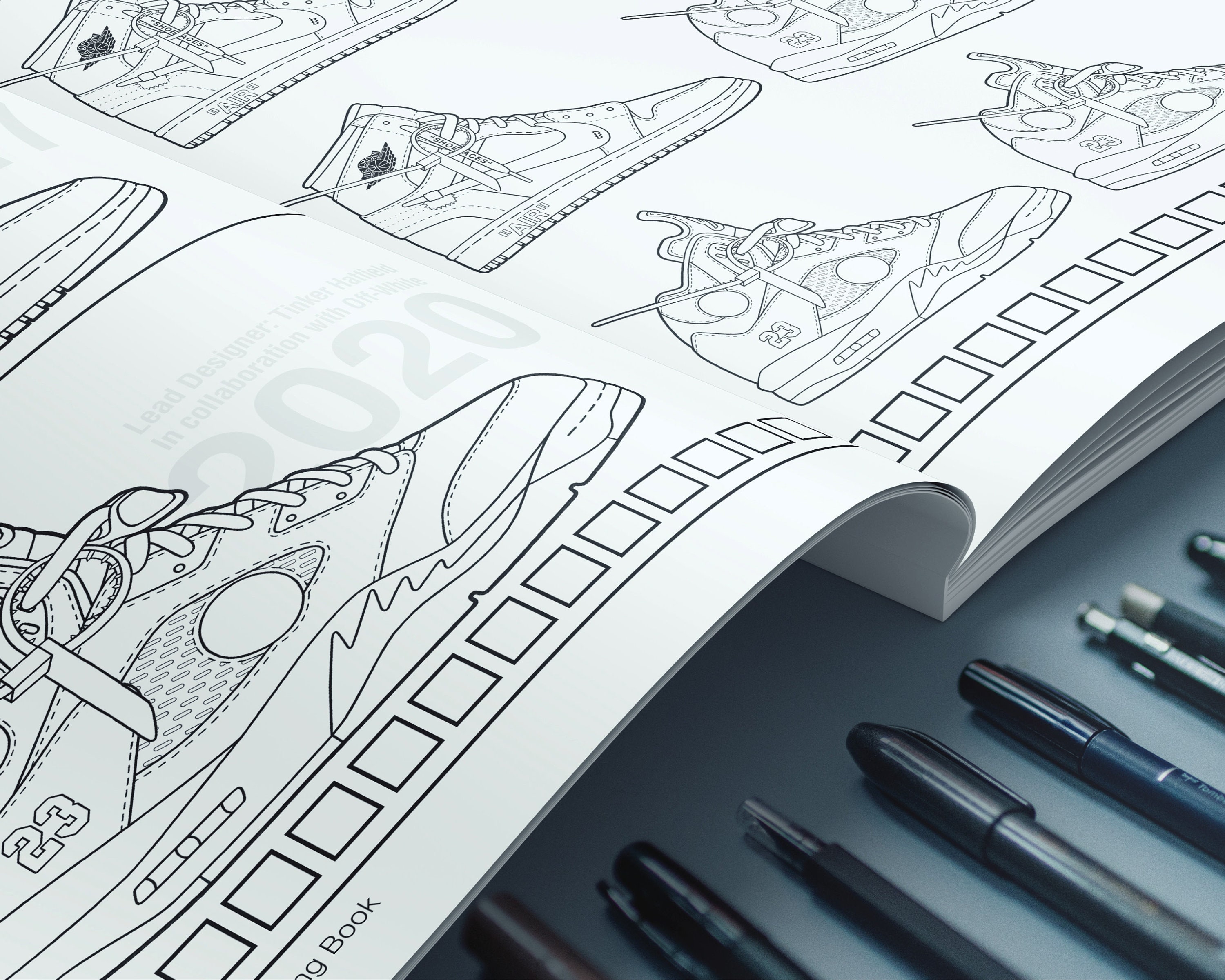 Hypebeast Sneaker Coloring Book Created By: KicksArt - Etsy 日本