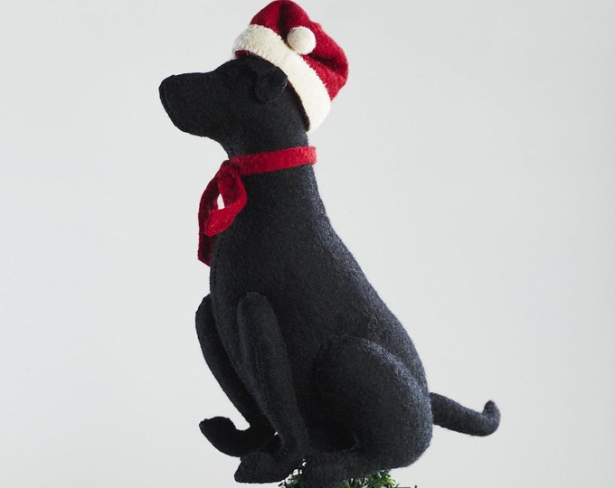 Labrador Christmas Tree Topper // Dog Christmas Decor // Black Yellow ...