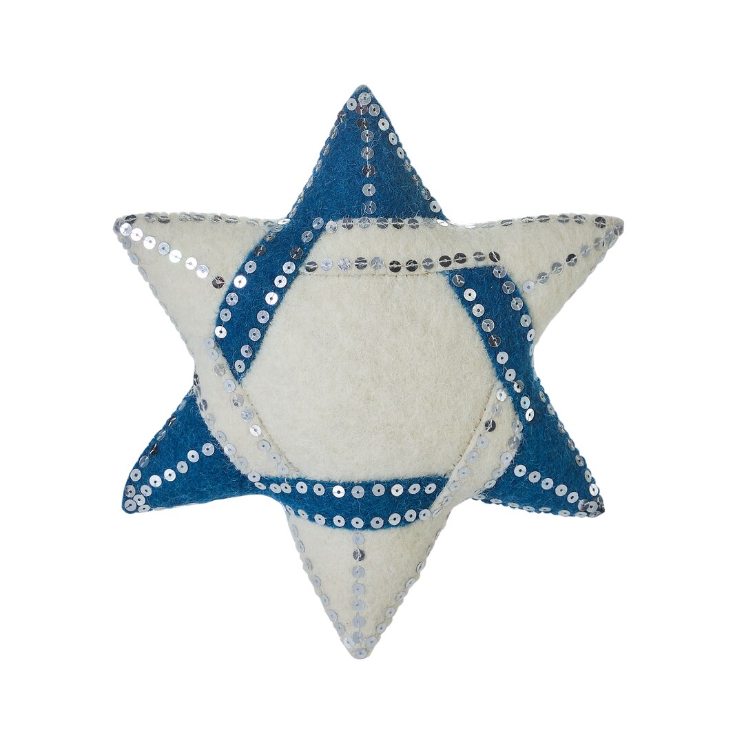 Jewish Christmas Tree Topper - Star of David Decor Festive Holiday ...
