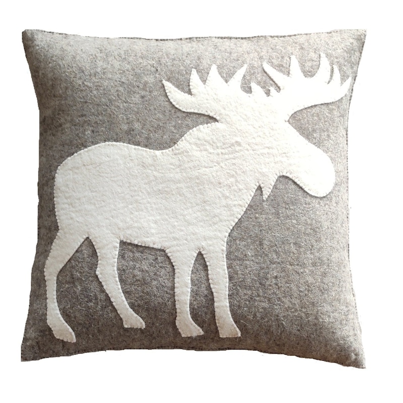 Moose Pillow - Etsy