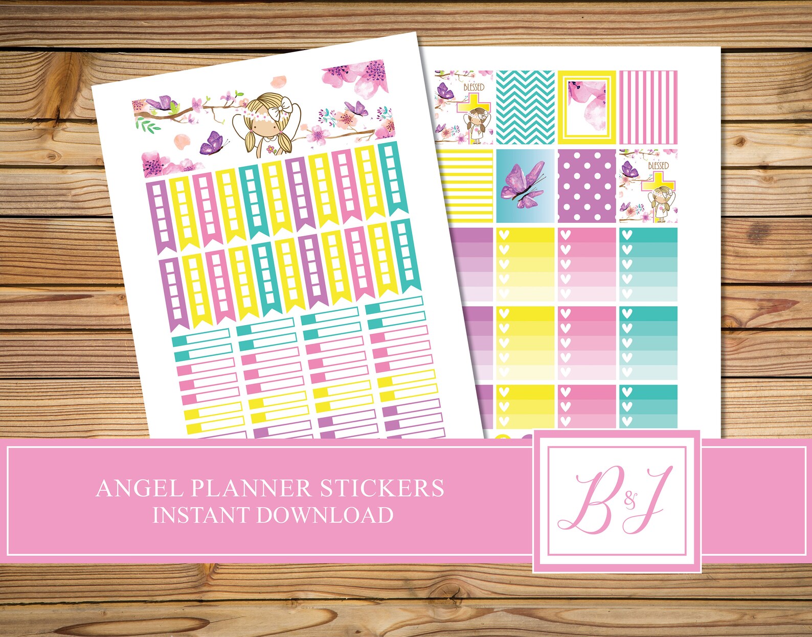 Angel Planner Stickers-religious Planner Stickers-butterfly - Etsy