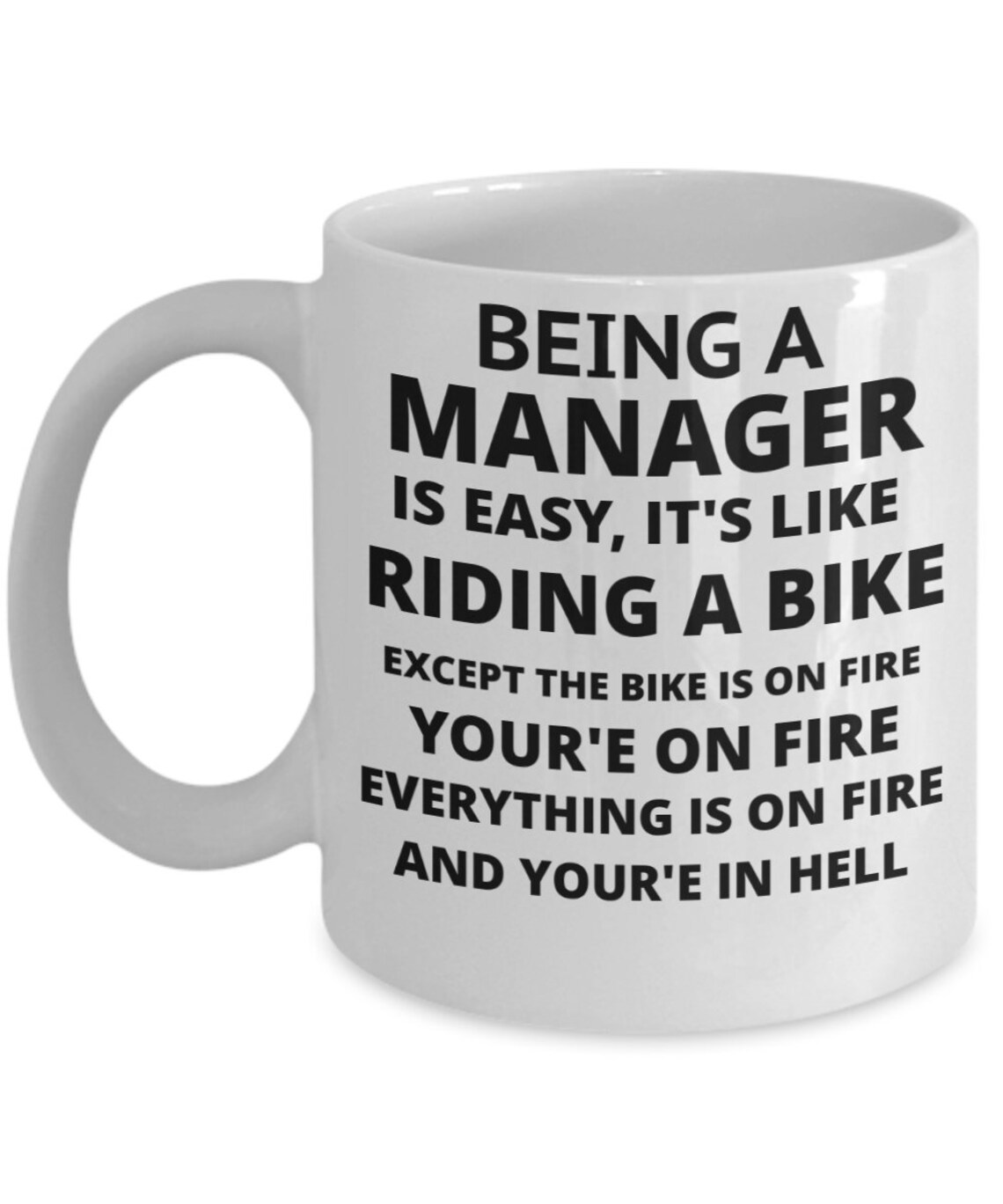 Being A Manager is Easy It's Like Riding A Bike Funny - Etsy UK