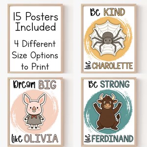 Positive Character Affirmation Posters | Calm Colors | 15 Book-inspired ...
