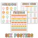 Retro Math Classroom Posters Set – 6 Colorful Educational Prints ...