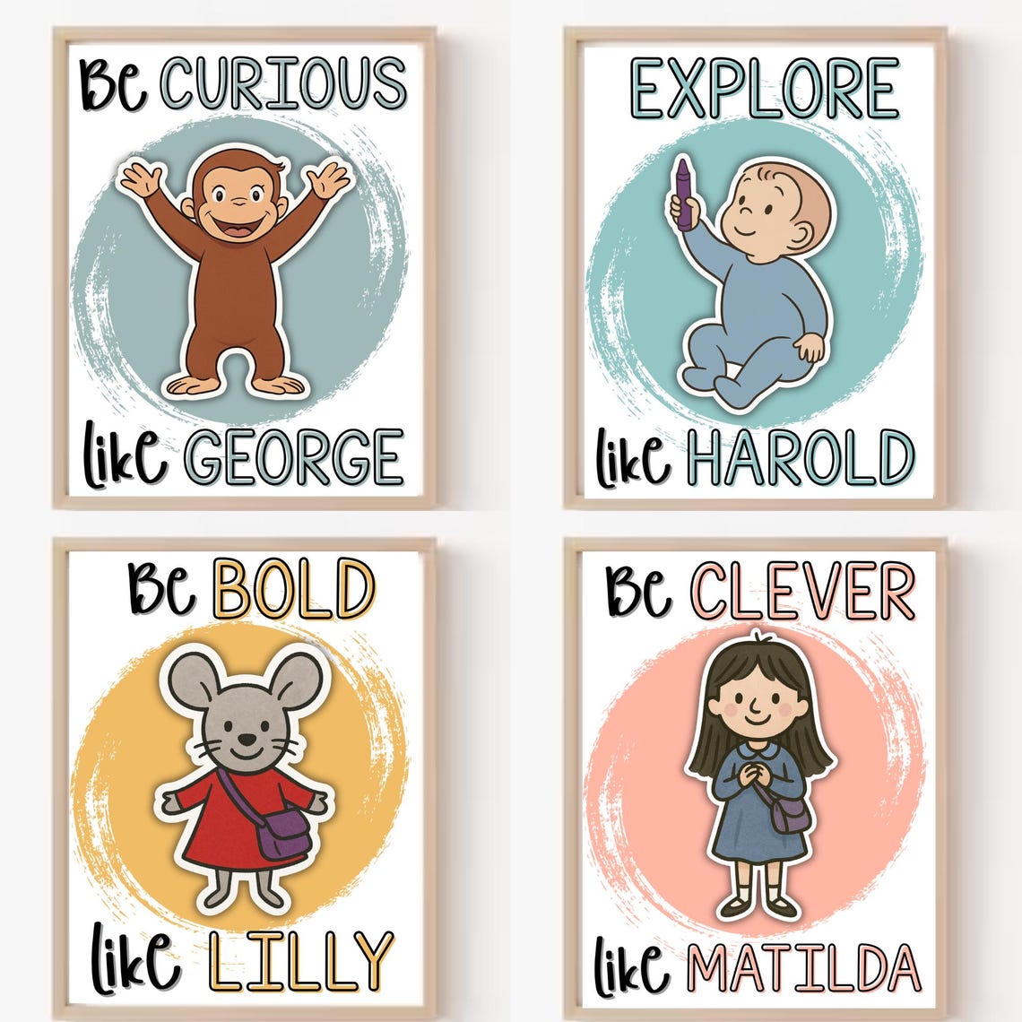 Positive Character Affirmation Posters | Calm Colors | 15 Book-inspired ...