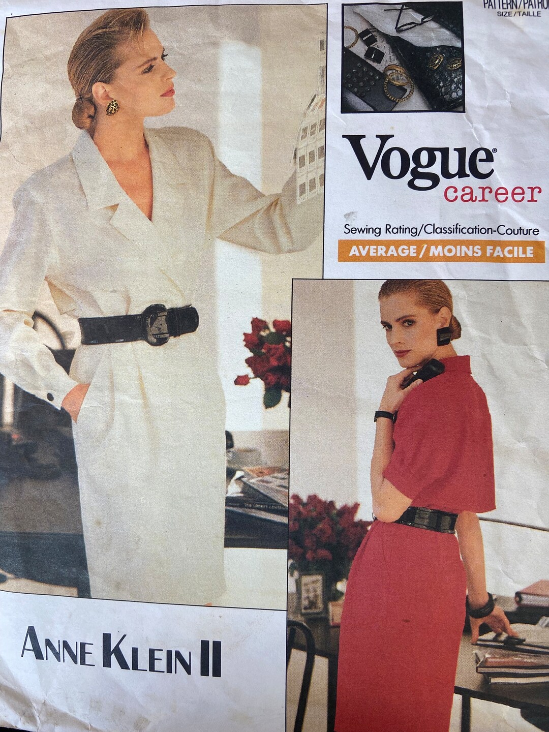 Vogue Sewing Pattern. Vintage 80s Dresses, 2 Styles - Etsy