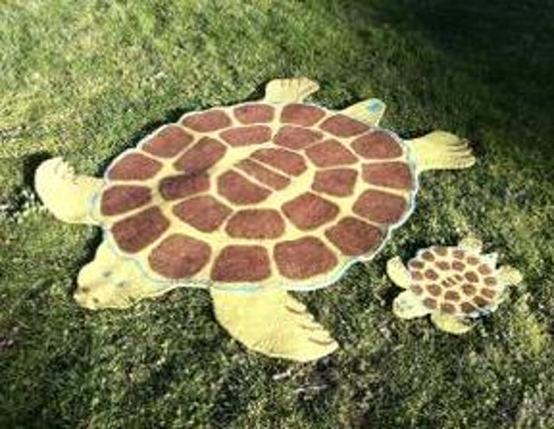 FELTED TURTLE RUG - Etsy