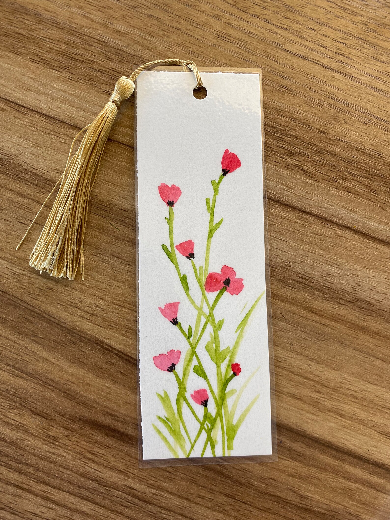 Watercolor Flower Bookmark - Etsy