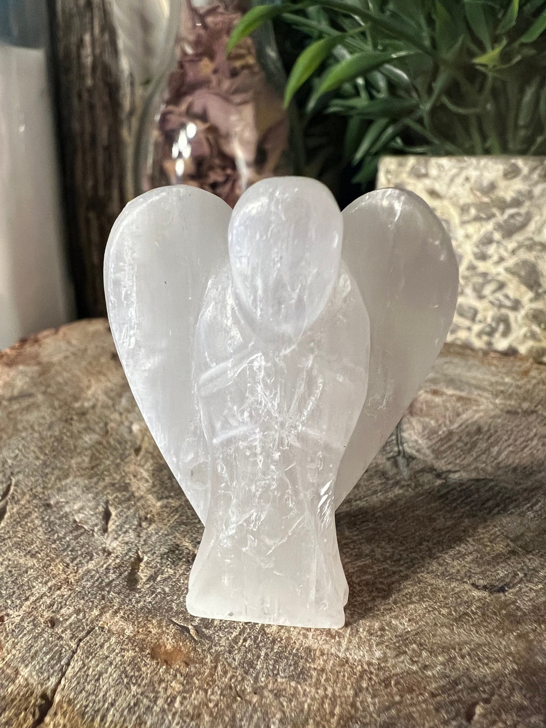 Selenite Angel Carving - Etsy