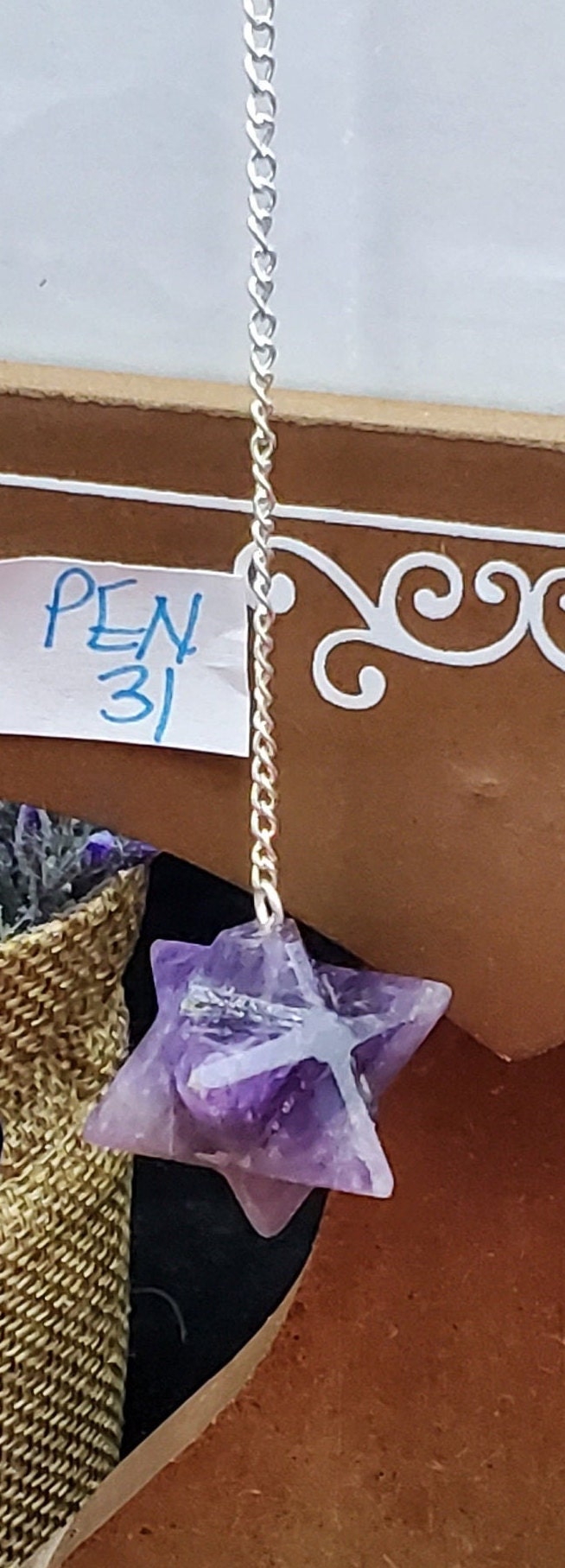Amethyst Merkaba Pendulum PEN31 - Etsy