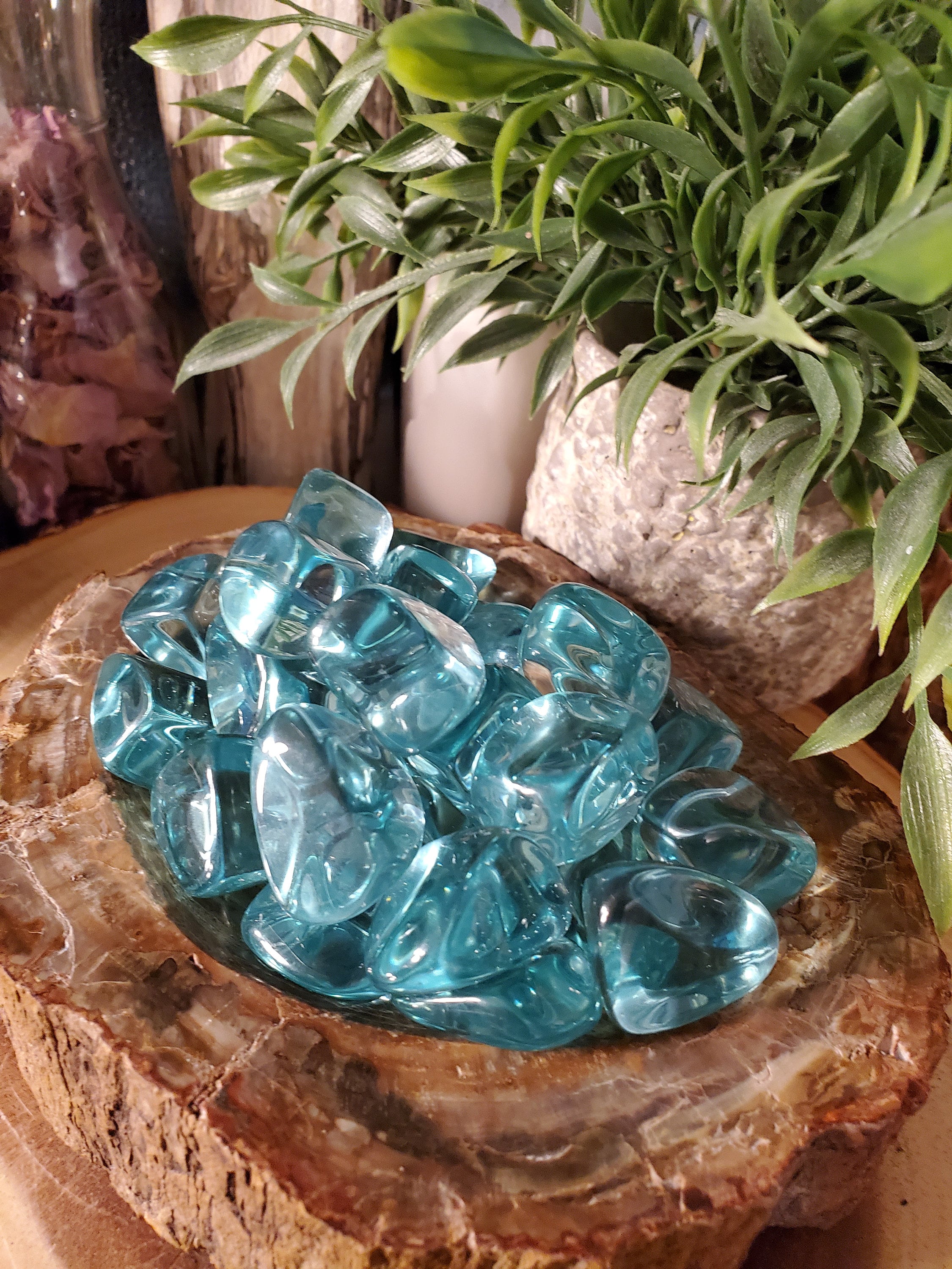 One Tumbled Aqua Obsidian Stone TAOBSD - Etsy