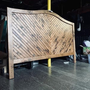 Wooden Arched Chevron Headboard / Arched Headboard / Wooden Headboard ...