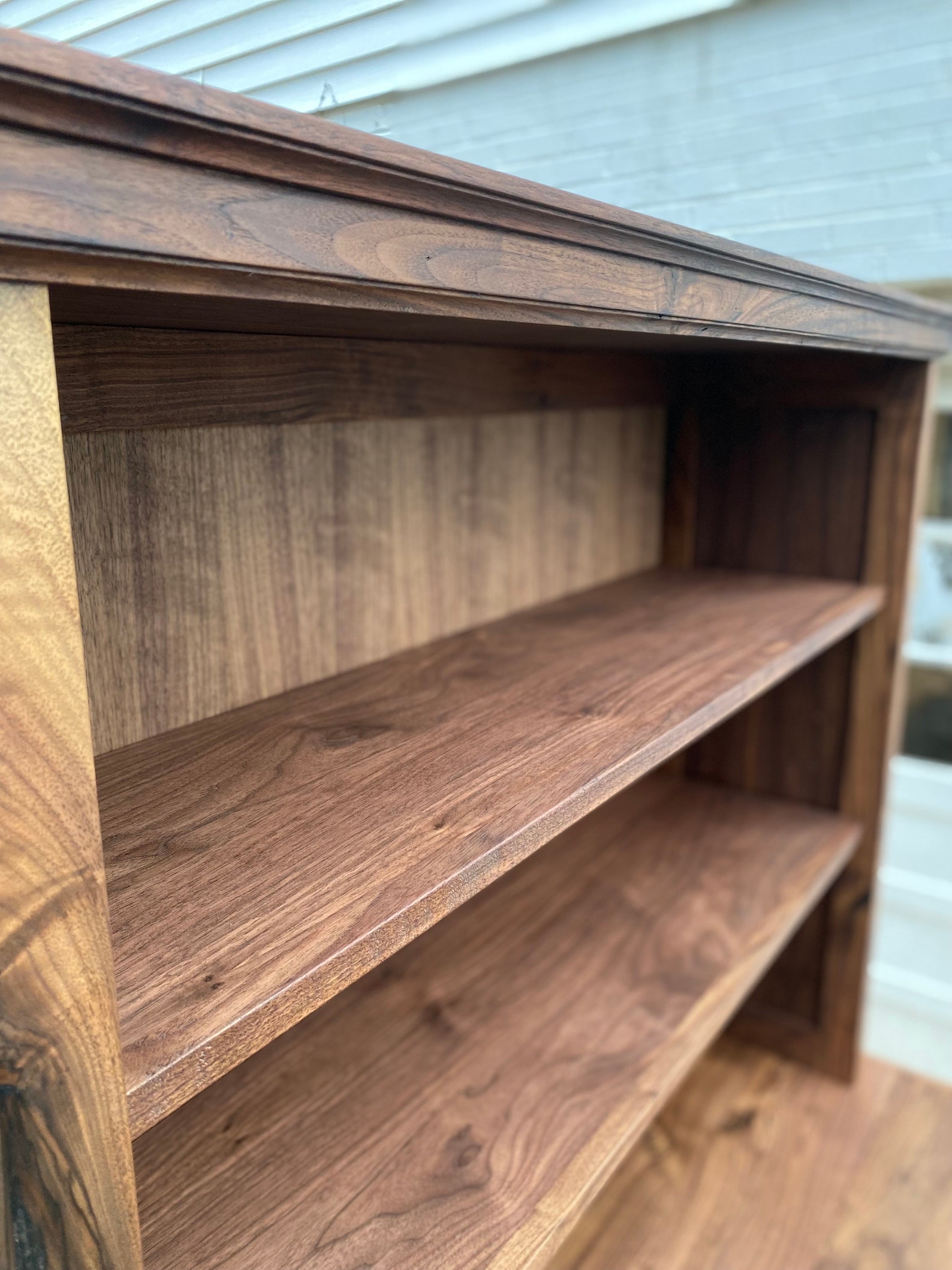 The Fitzgerald: Two-story Walnut Bar Cabinet With Wine Storage - Etsy