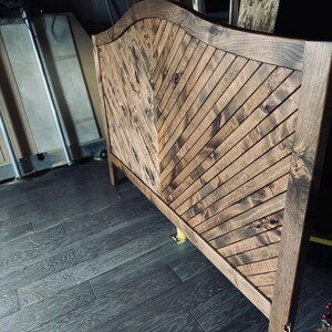 Wooden Arched Chevron Headboard / Arched Headboard / Wooden Headboard ...