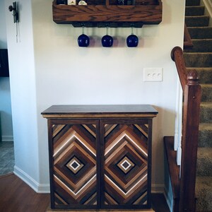 Double Door Locking Walnut Coffee Bar Cabinet/ Bar Cabinet / Coffee Bar ...