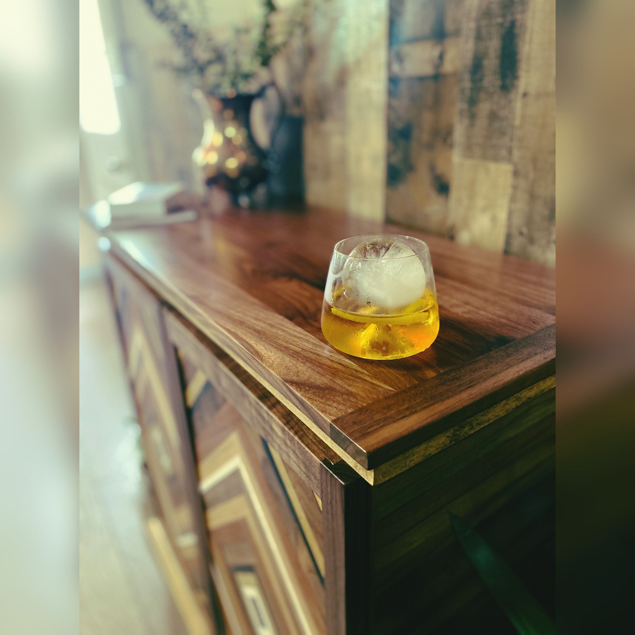 Double Door Locking Walnut Coffee Bar / Coffee Bar / Liquor | Etsy