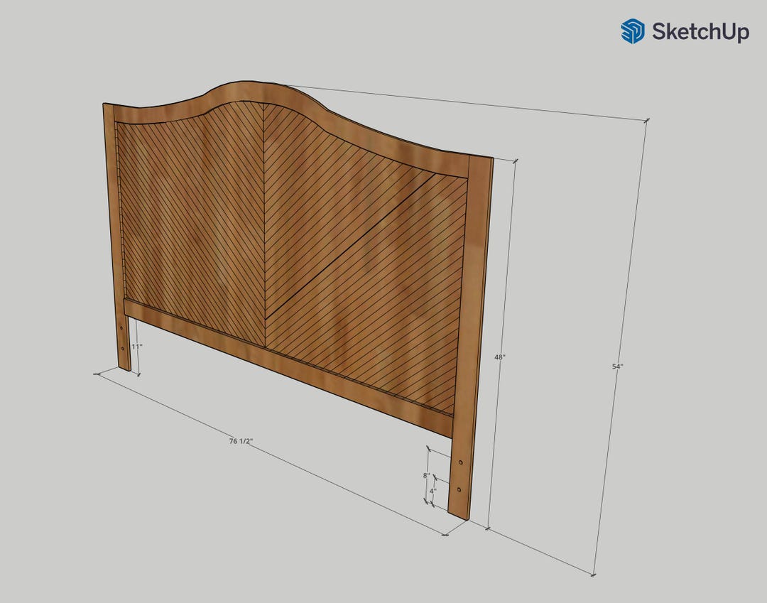 Rustic Alder Headboard: Diagonal Slat Wood Art Furniture - Etsy