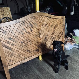 Wooden Arched Chevron Headboard / Arched Headboard / Wooden Headboard ...