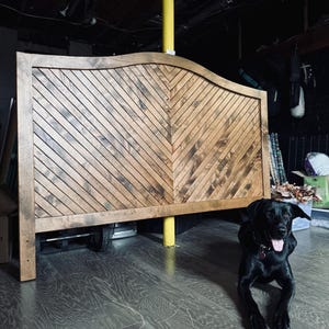 Wooden Arched Chevron Headboard / Arched Headboard / Wooden Headboard ...