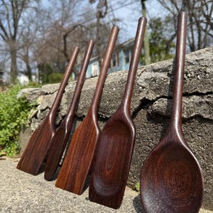 Handmade Walnut Cooking Utensil Set: 5-piece Wooden Cookware - Etsy