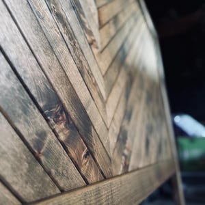 Wooden Arched Chevron Headboard / Arched Headboard / Wooden Headboard ...