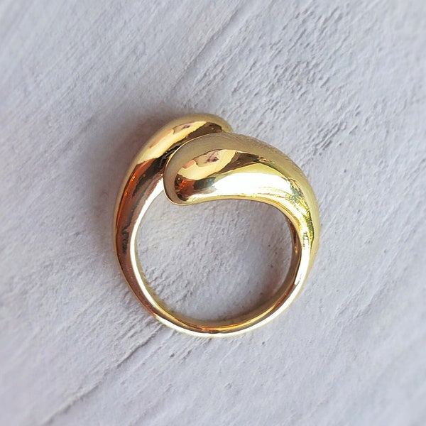 Thick Gold Ring - Etsy