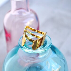 Elegant Three Lines Triple Band Ring, Modern Minimalist Jewelry for ...