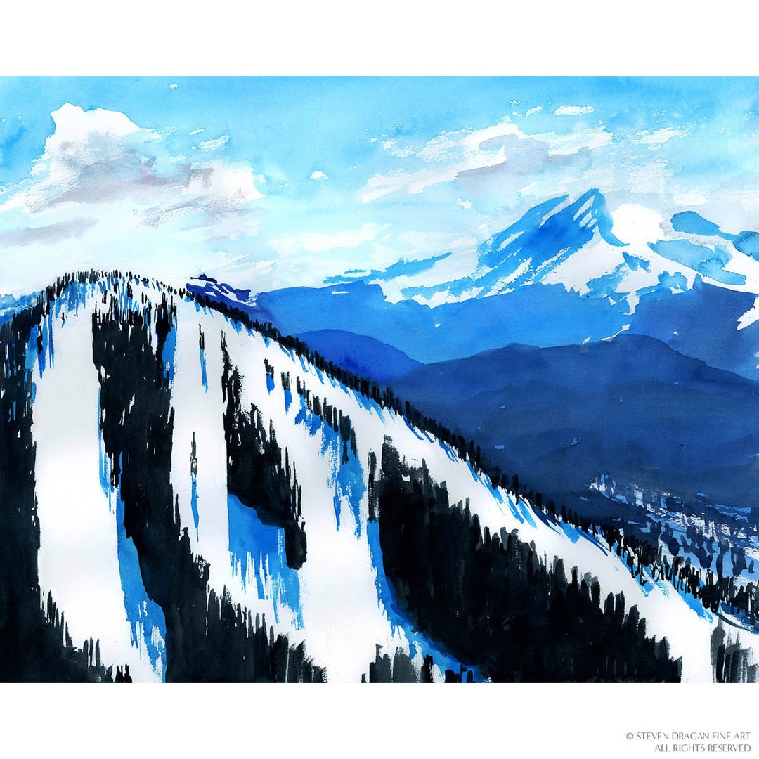Keystone Slopes - Print & Original Available - Etsy
