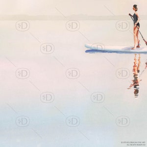 Paddleboarder - Giclee Print - Etsy