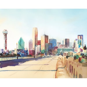 Dallas Skyline - Fine Art Print - Etsy