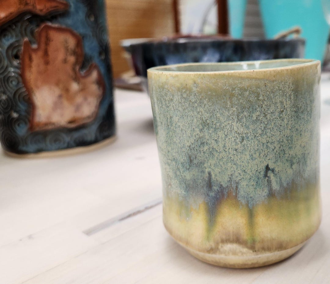 Handmade Stoneware Wheel-thrown Clay Cup - Etsy