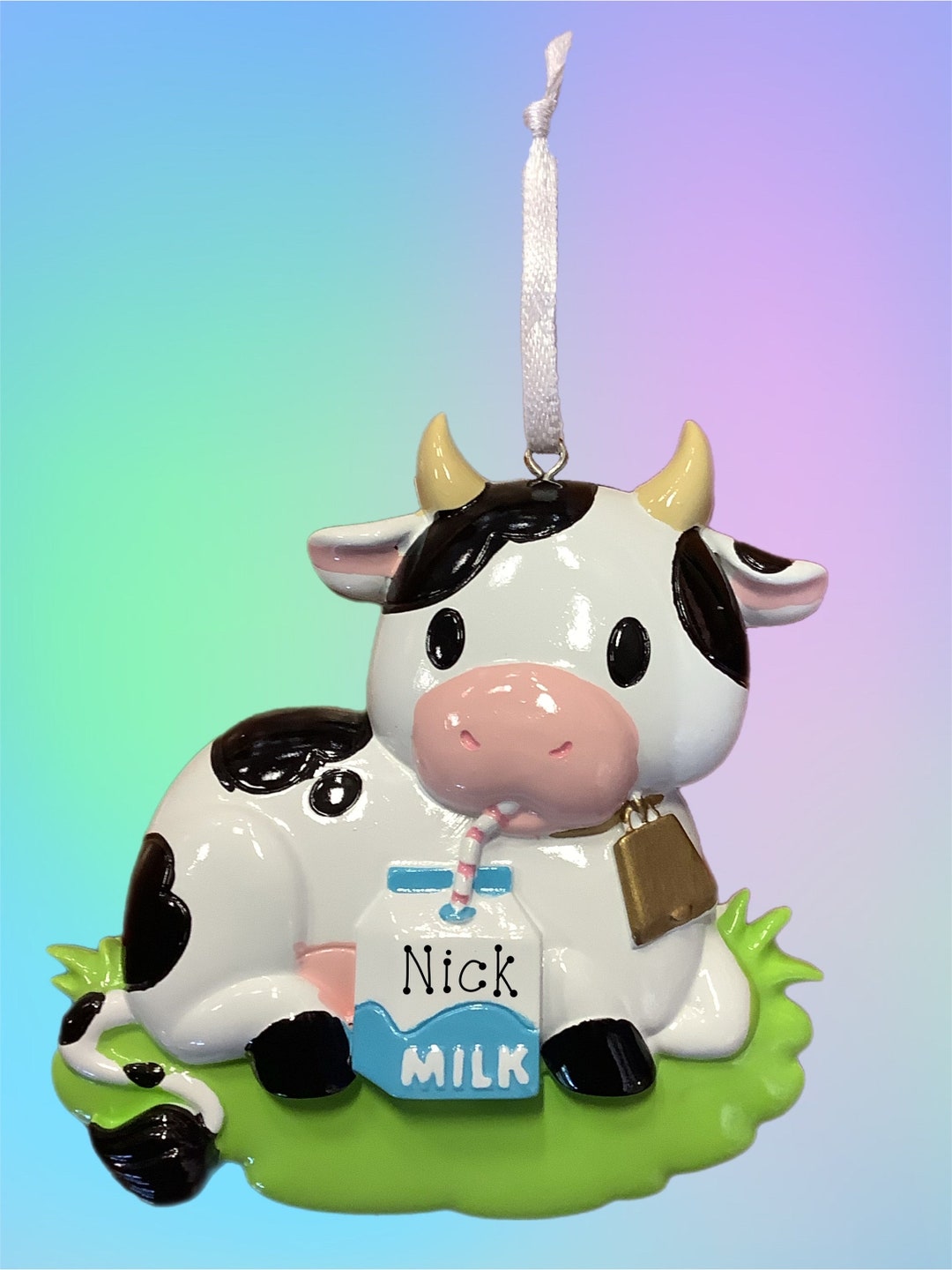 Cow With Milk Personalized Ornament - Etsy