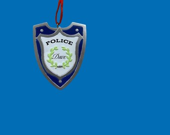 Police Badge With Shield Personalized Ornaments Police Free Shipping ...