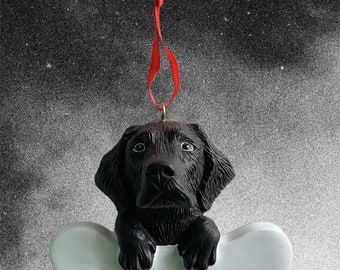 Black Labrador Retriever Christmas Ornament, Labrador Retriever ...