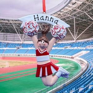 Red Cheerleader Girl Personalized Ornament - Etsy