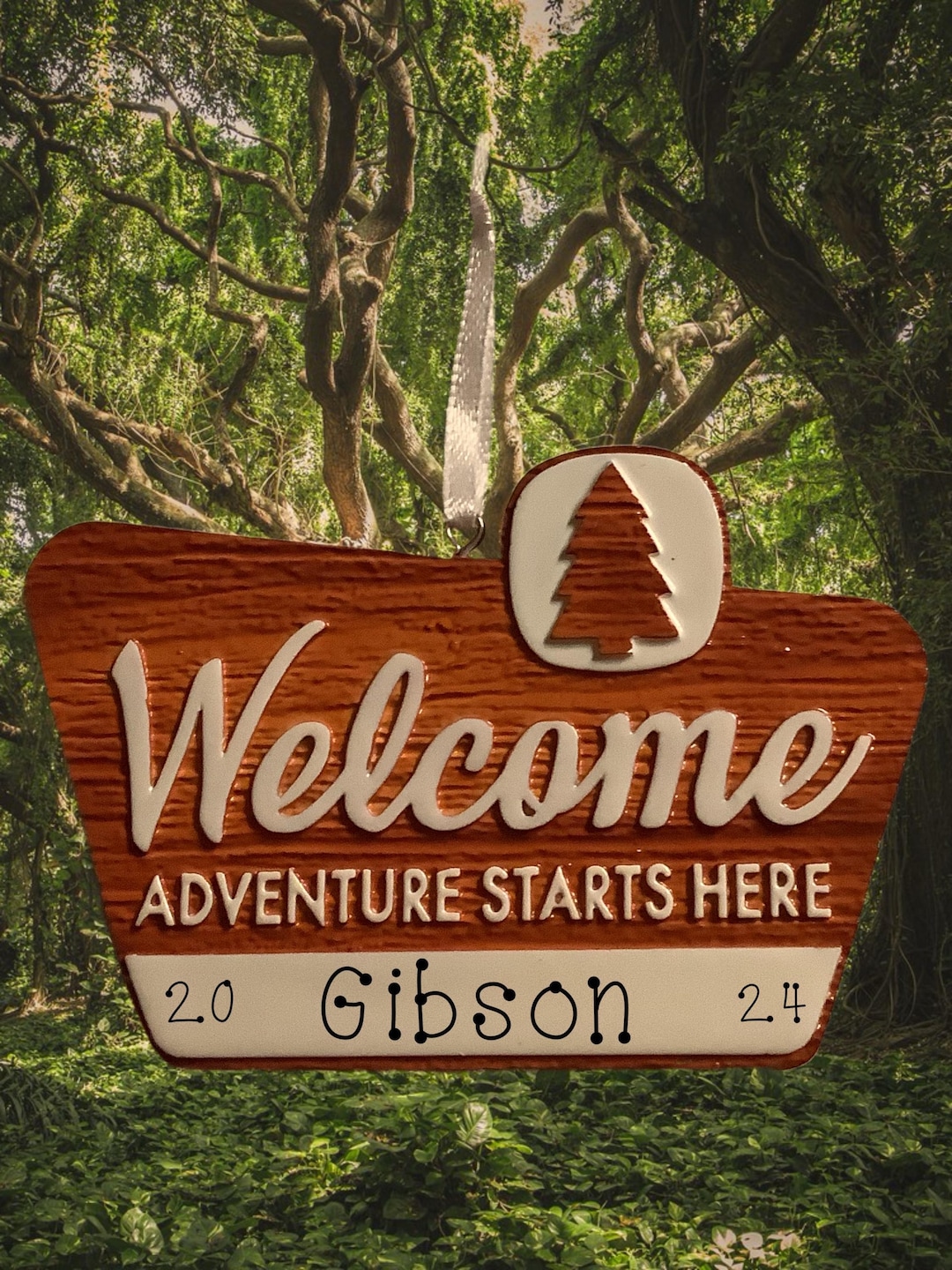 Welcome to the Park Sign Personalized Ornament - Etsy