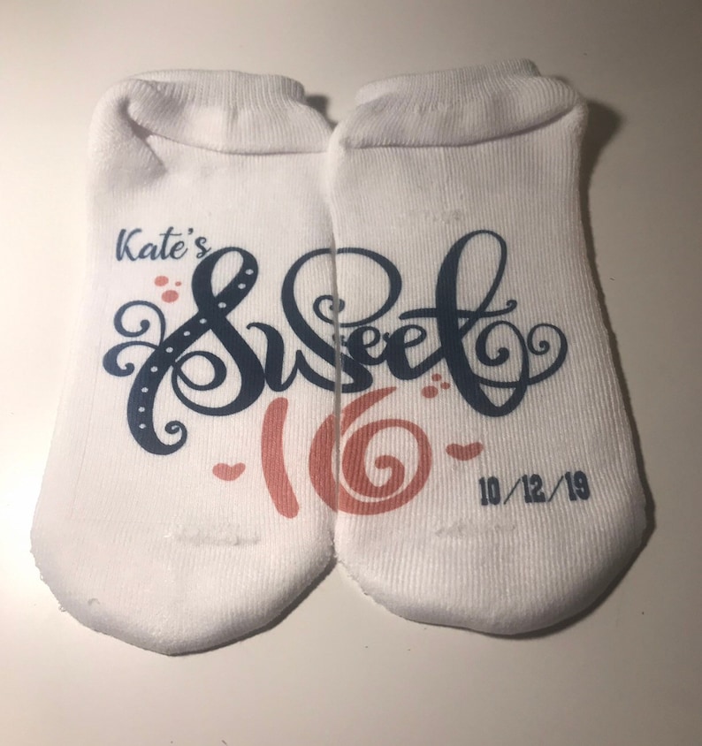 Sweet 16 - Birthday Socks - Family Socks - Lucky Socks - Custom Socks ...