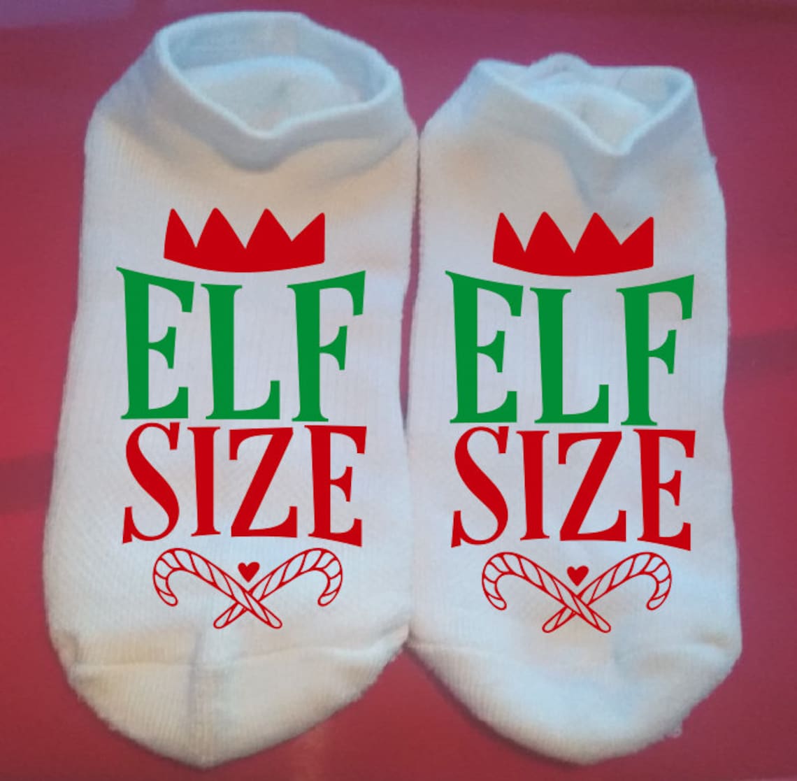 Elf Size Christmas Socks Holiday Socks Lucky Socks - Etsy