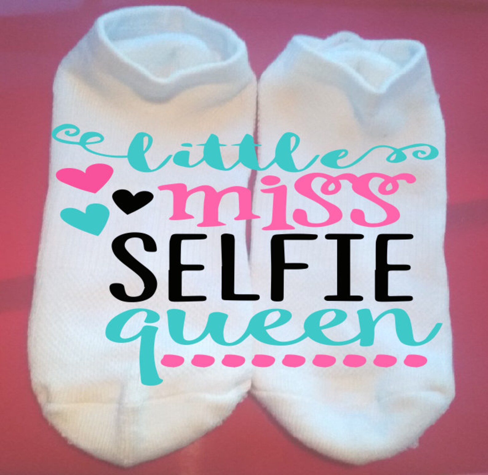 Little Miss Selfie Queen Fun Socks Lucky Socks Custom Socks Gift Socks ...
